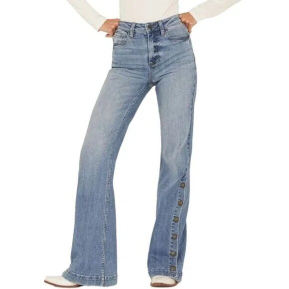 Idyllwind | Jeans | Idyllwind Flare High Risin Button Leg Jeans Sz 6 ...
